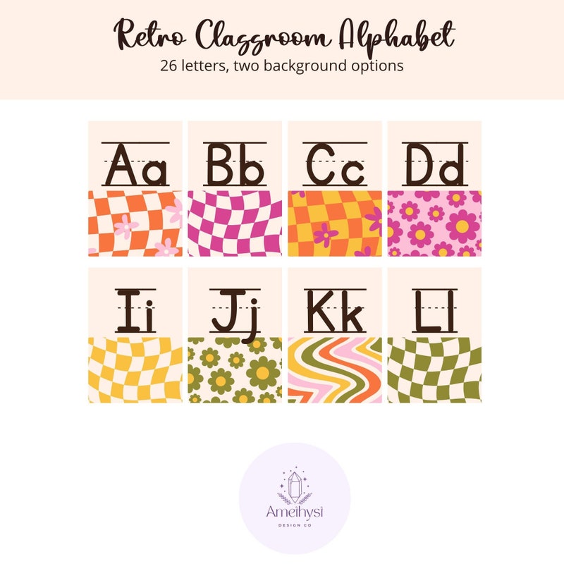 Retro Alphabet - Etsy