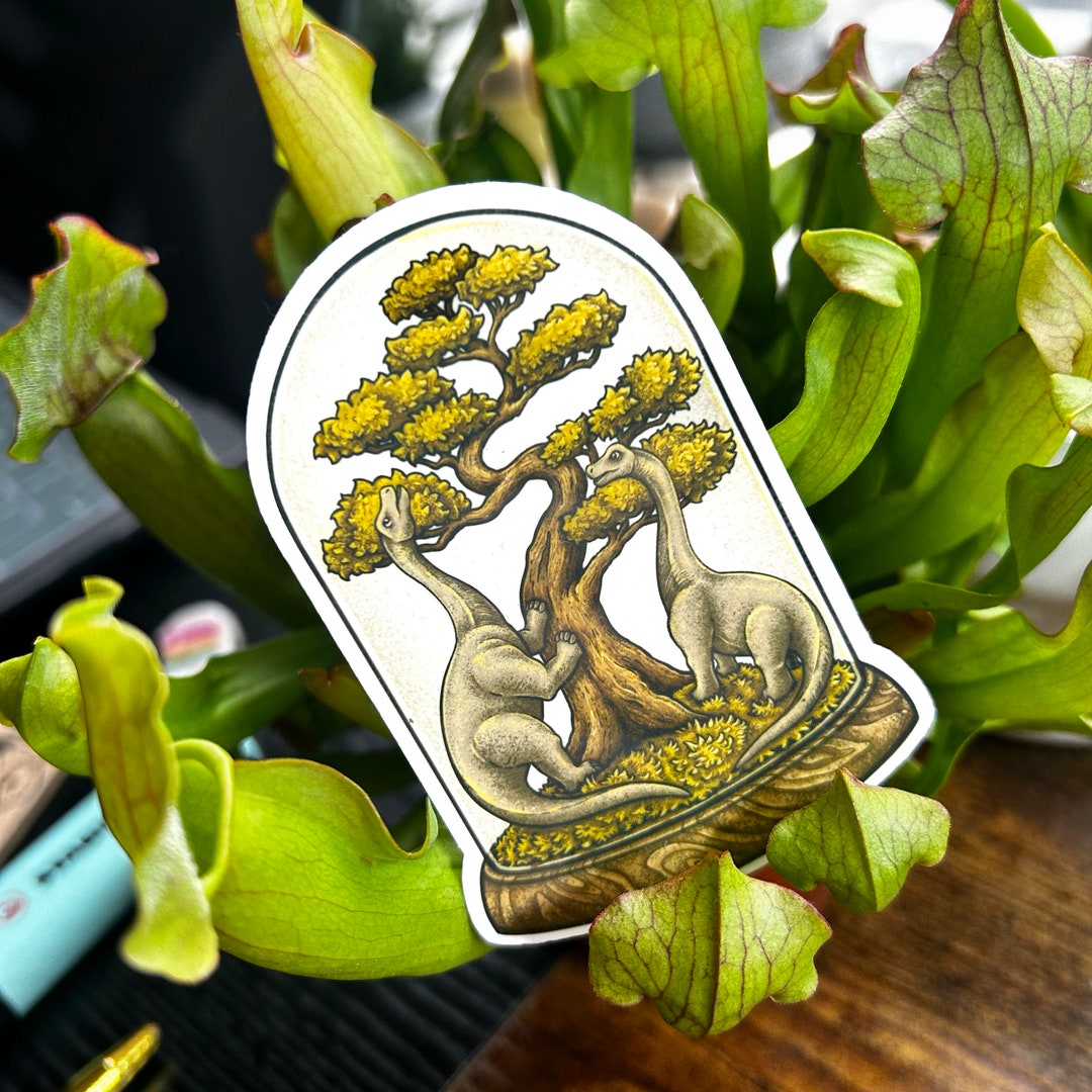 Retro Dino Vinyl Sticker for Cool Decor - Etsy