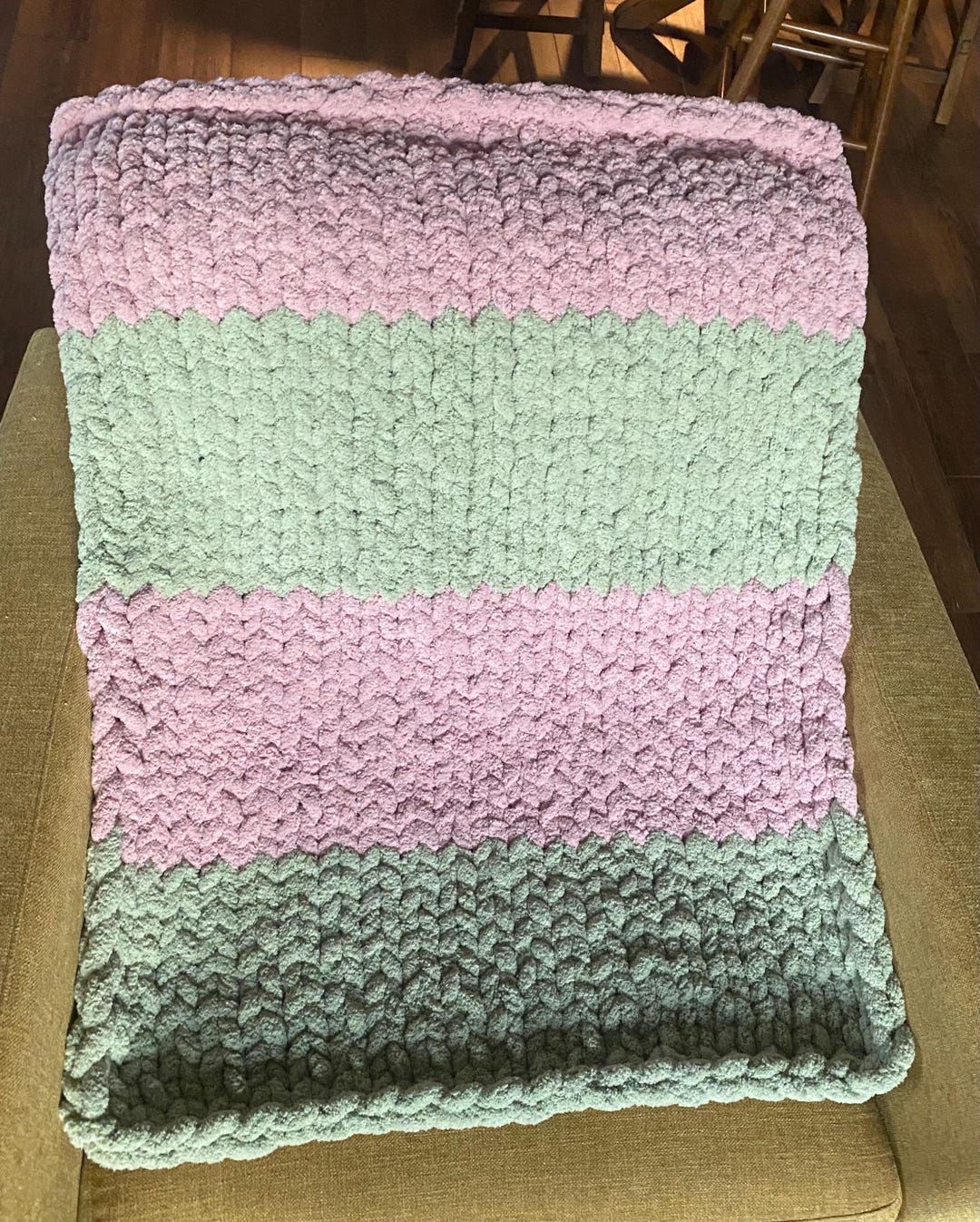 Chunky Finger Knit Baby Blanket - Etsy