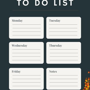 Fall Leaf Planner Template Download - Etsy