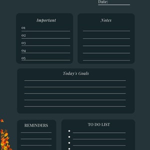 Fall Leaf Planner Template Download - Etsy