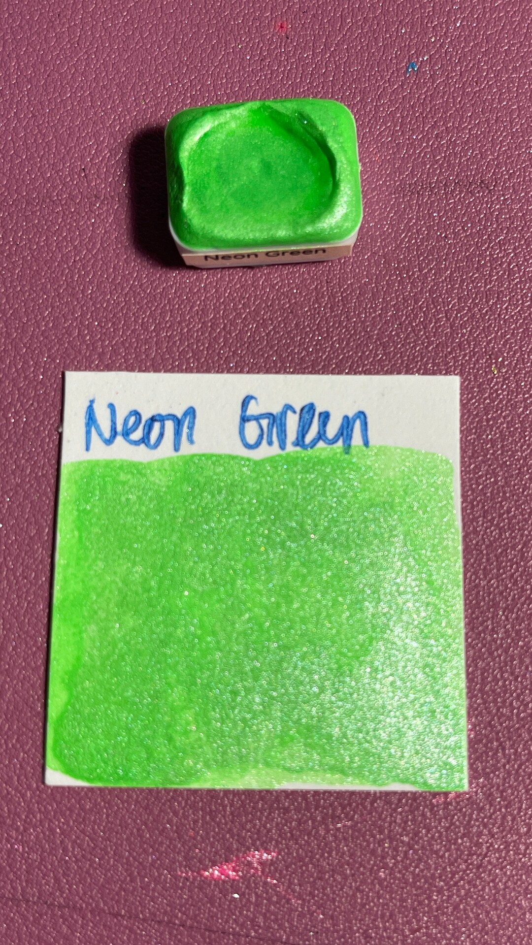 Handmade DIY Watercolor Paint Quanter/half Pan Neon Collection ( Neon ...