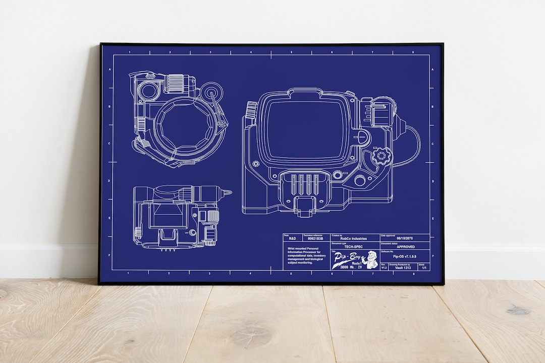Pip-boy 3000 Mark 4 Blueprint Poster Fallout Inspired Poster 18x24 - Etsy