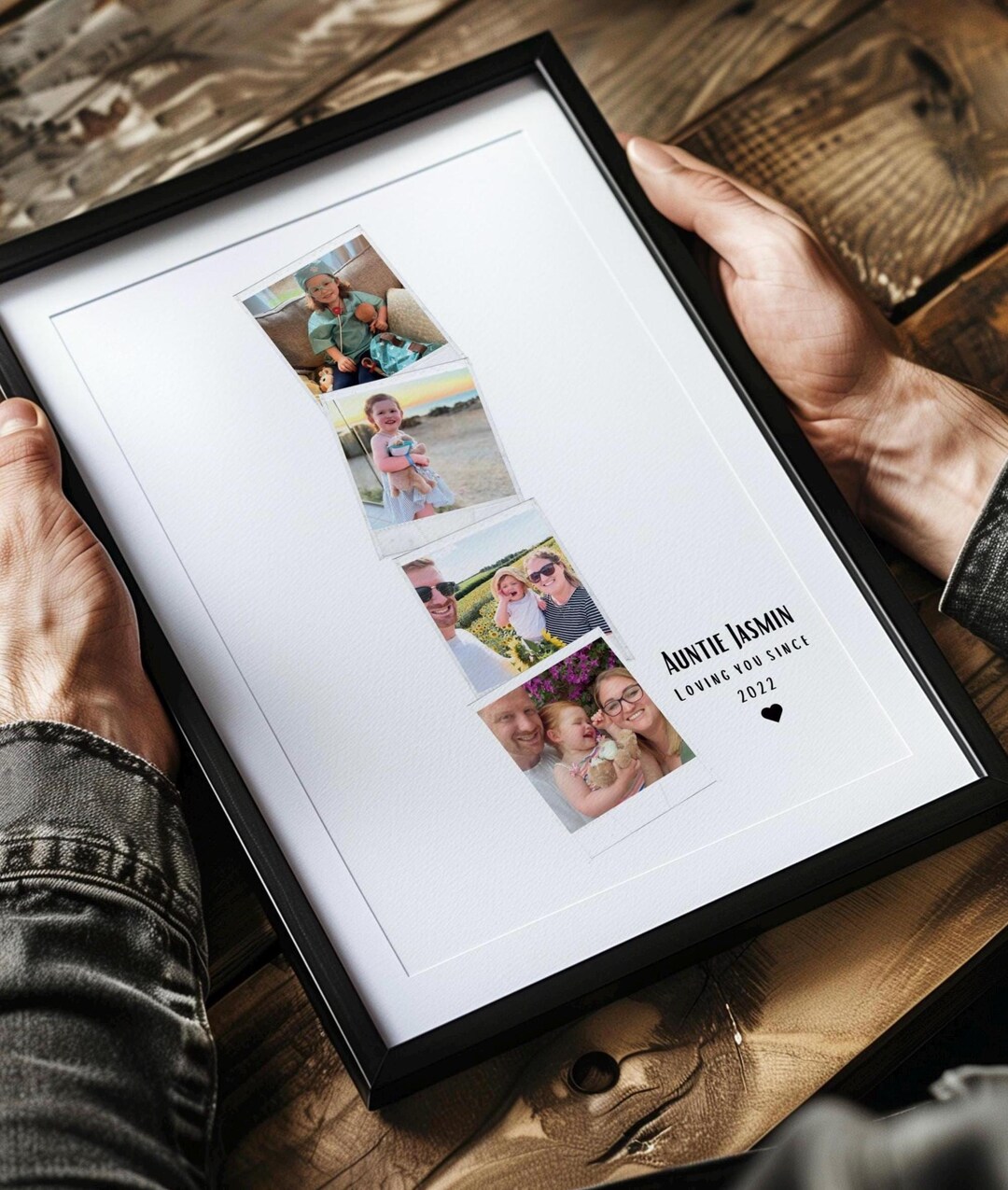 Personalised Auntie Photo Print, Auntie Birthday Gift From Niece or ...