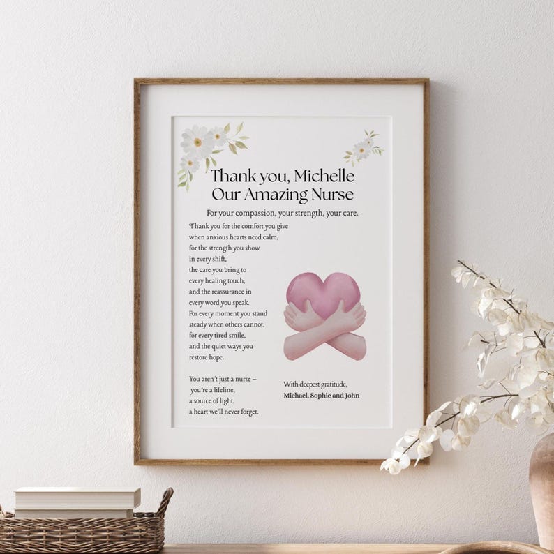 Personalised Nurse Thank You Print: Custom Appriciation NHS Gift - Etsy