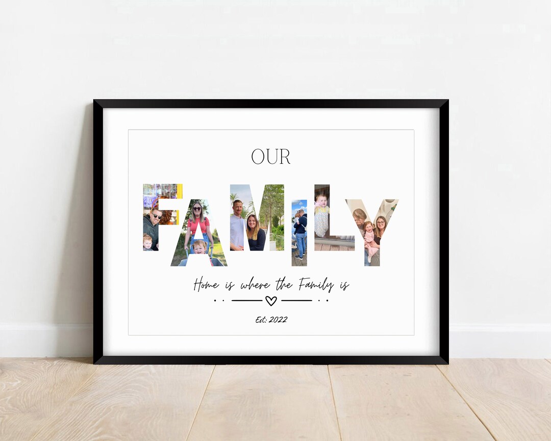 Custom Family Photo Letters, Mothers Day Gift for Mum, Family Home ...