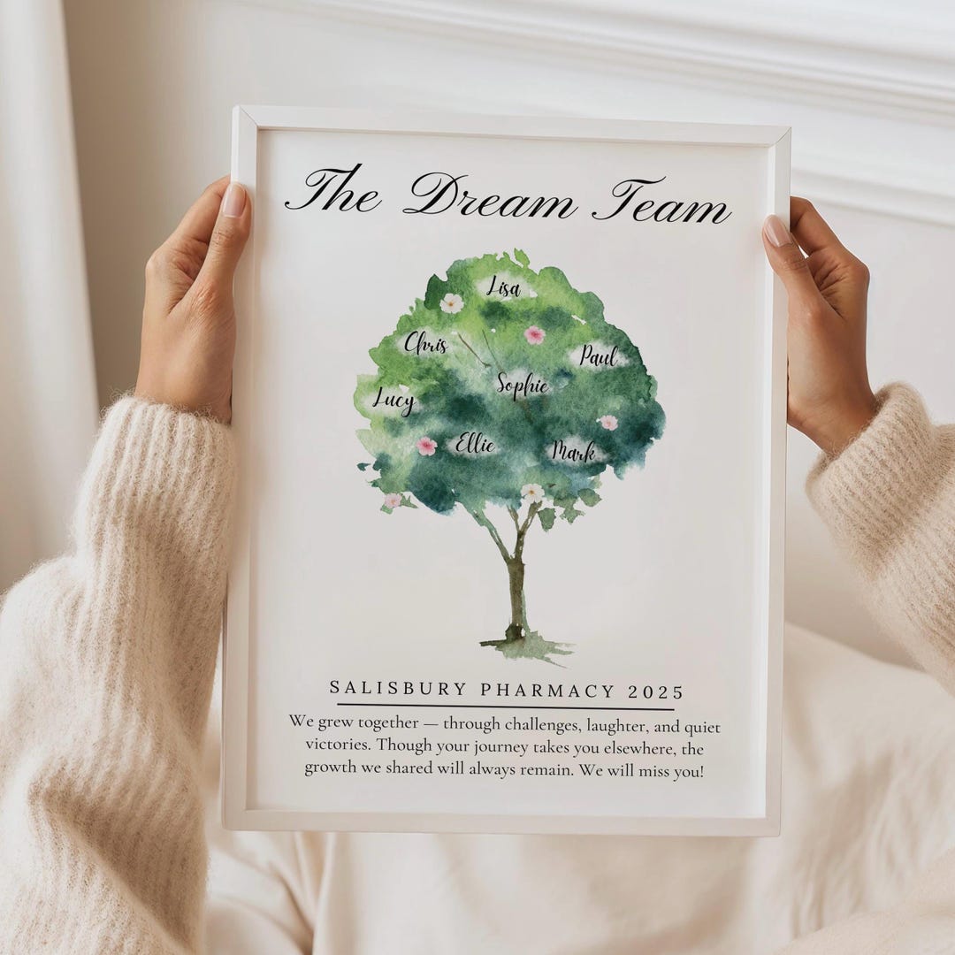 Personalised Work Colleague Leaving Gift: Retirement Print, Promotion ...