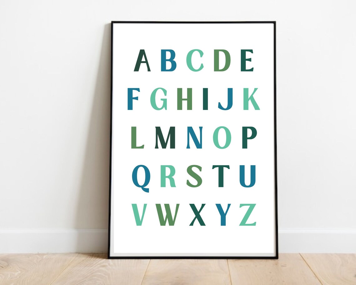 ABC Alphabet Print *DIGITAL FILE* Alphabet Printable, Classroom Print ...