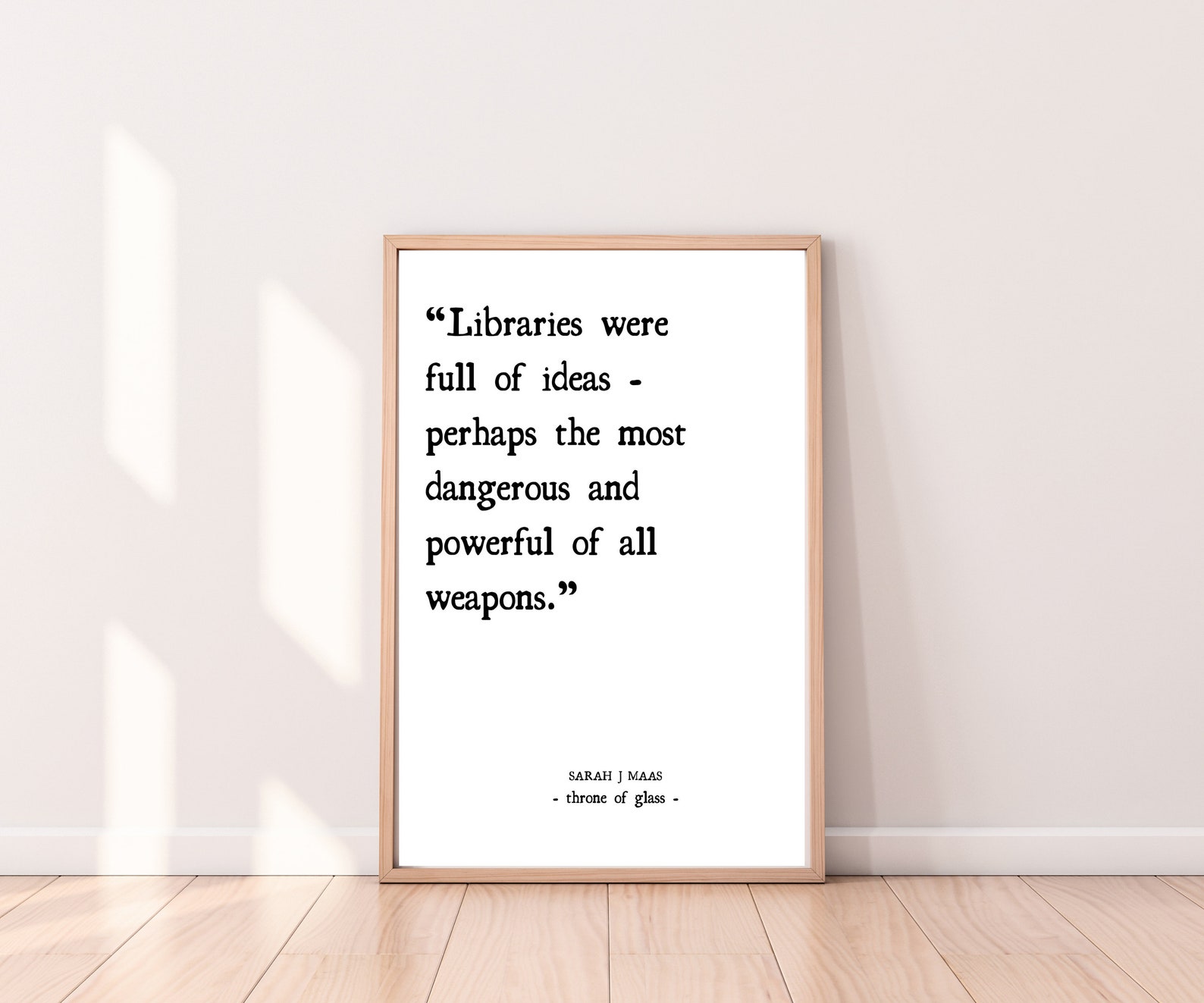 Throne of Glass Quote Bookish Quote Sarah J Maas Maasiverse Print ...