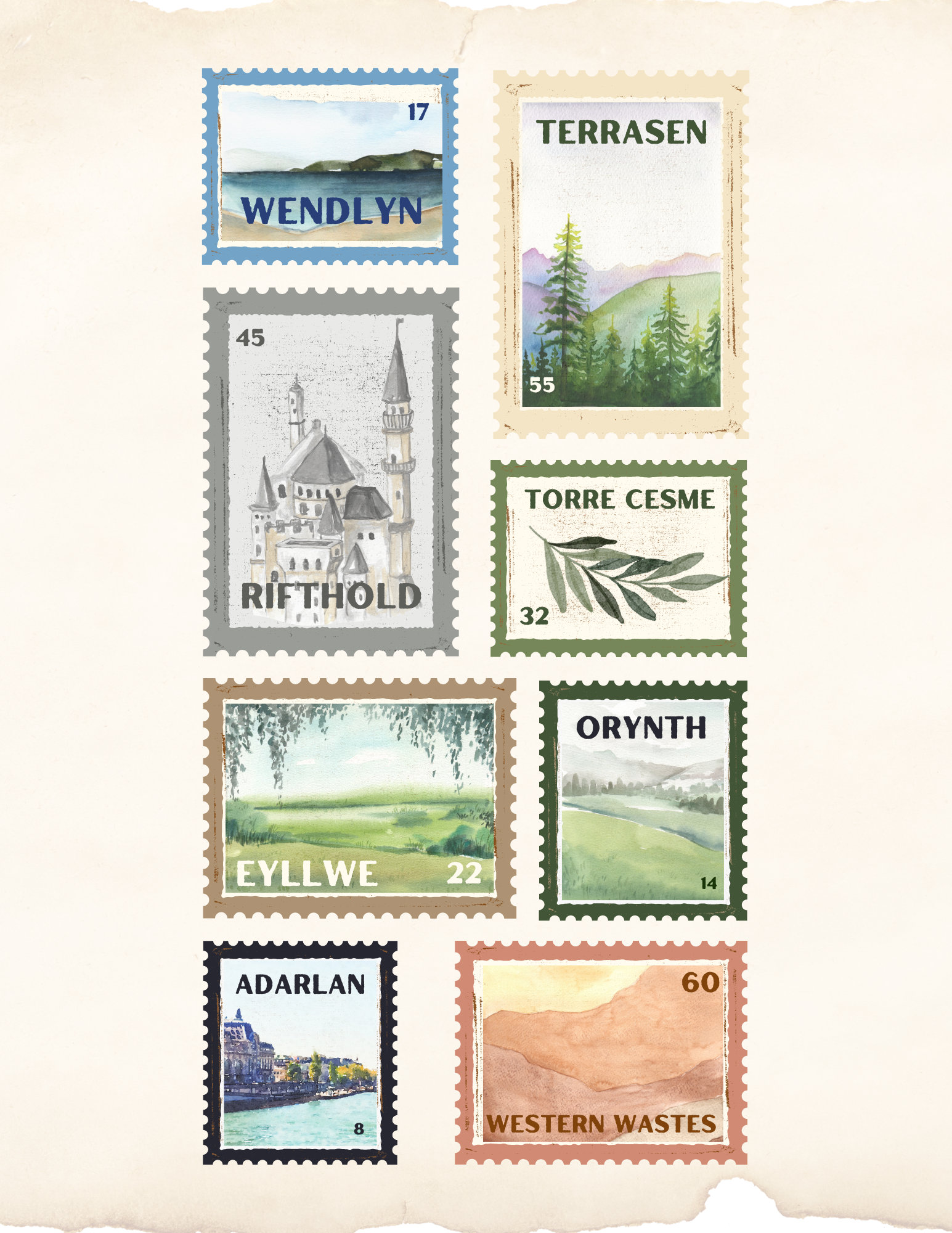 Throne of Glass Stamp Collection Digital Download Instant - Etsy