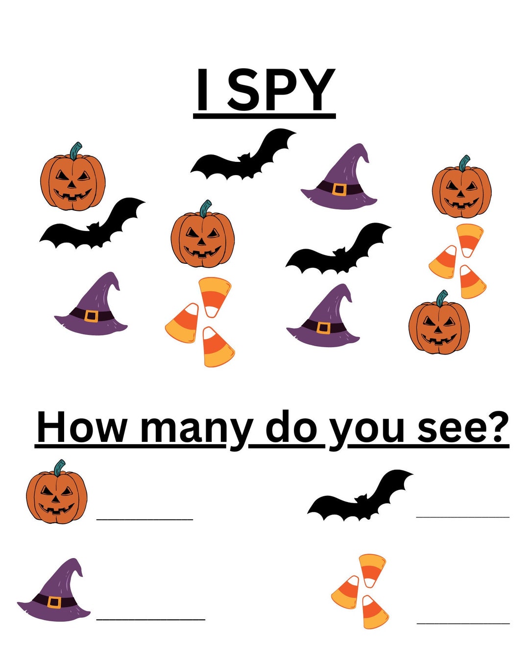 I Spy Halloween Printable Download - Etsy