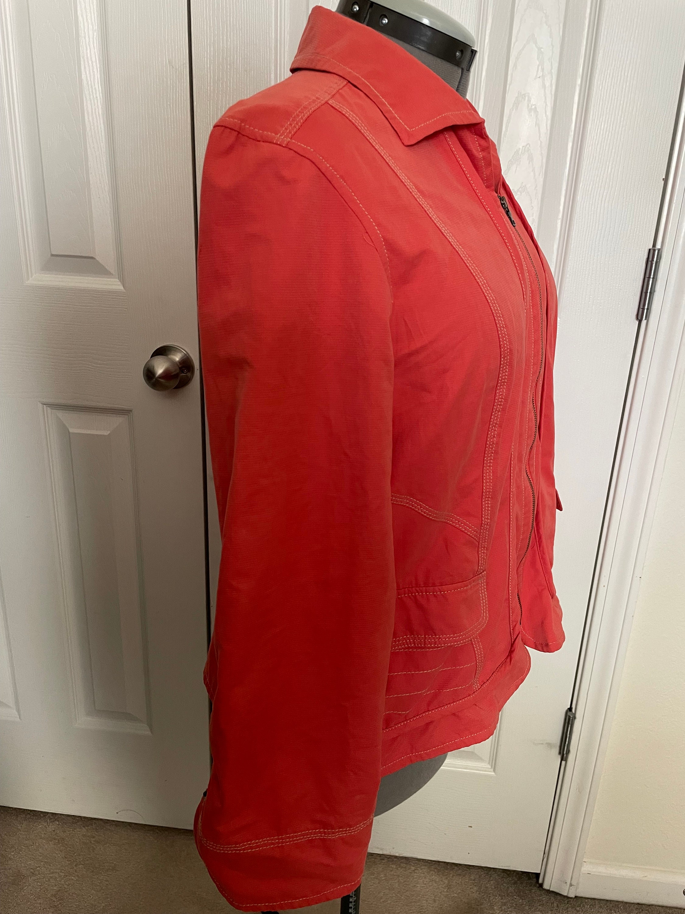 Chico's 3 Orange Long Sleeve Utility Jacket - Etsy