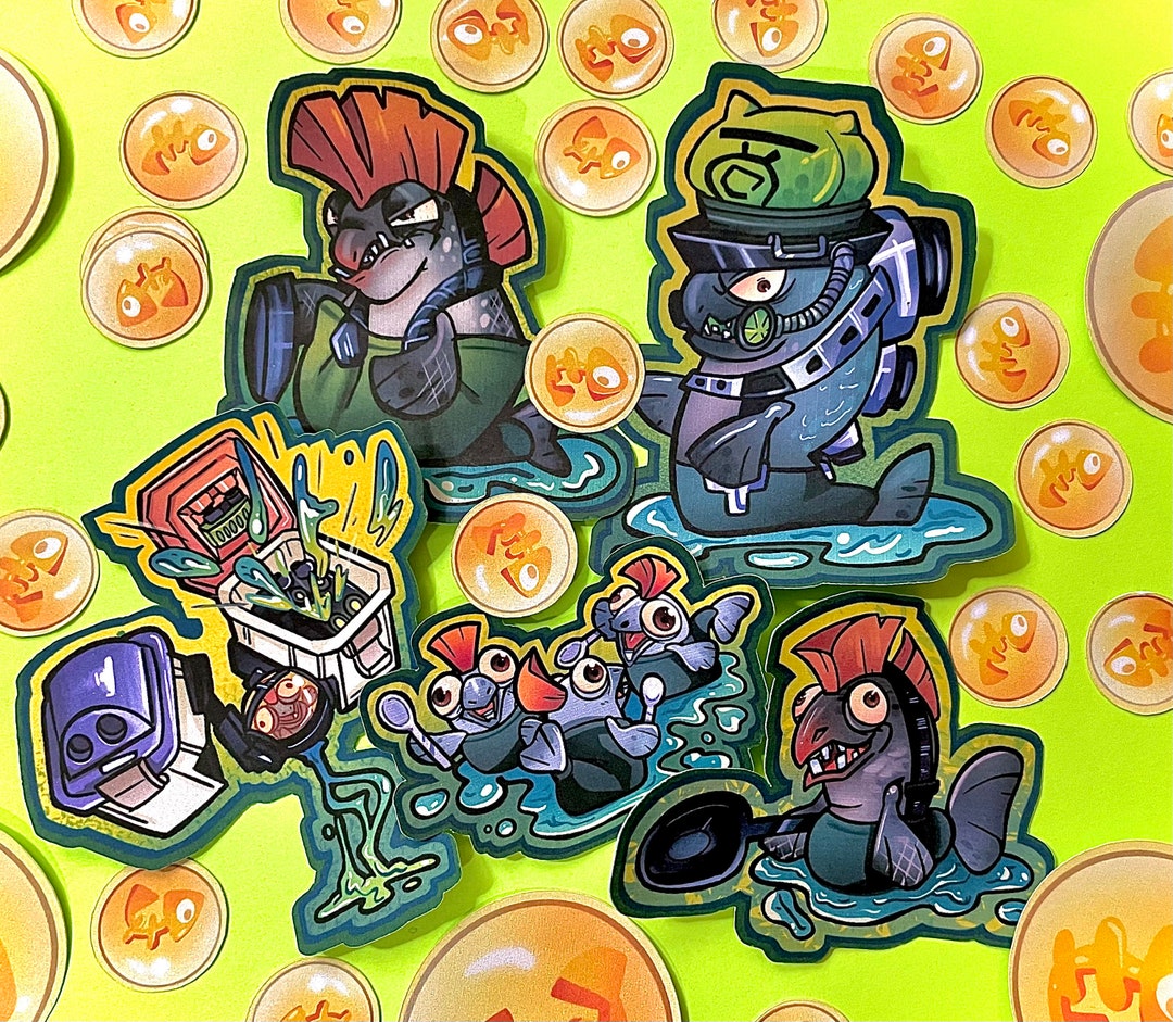 Splatoon: Salmonoid Stickers - Etsy