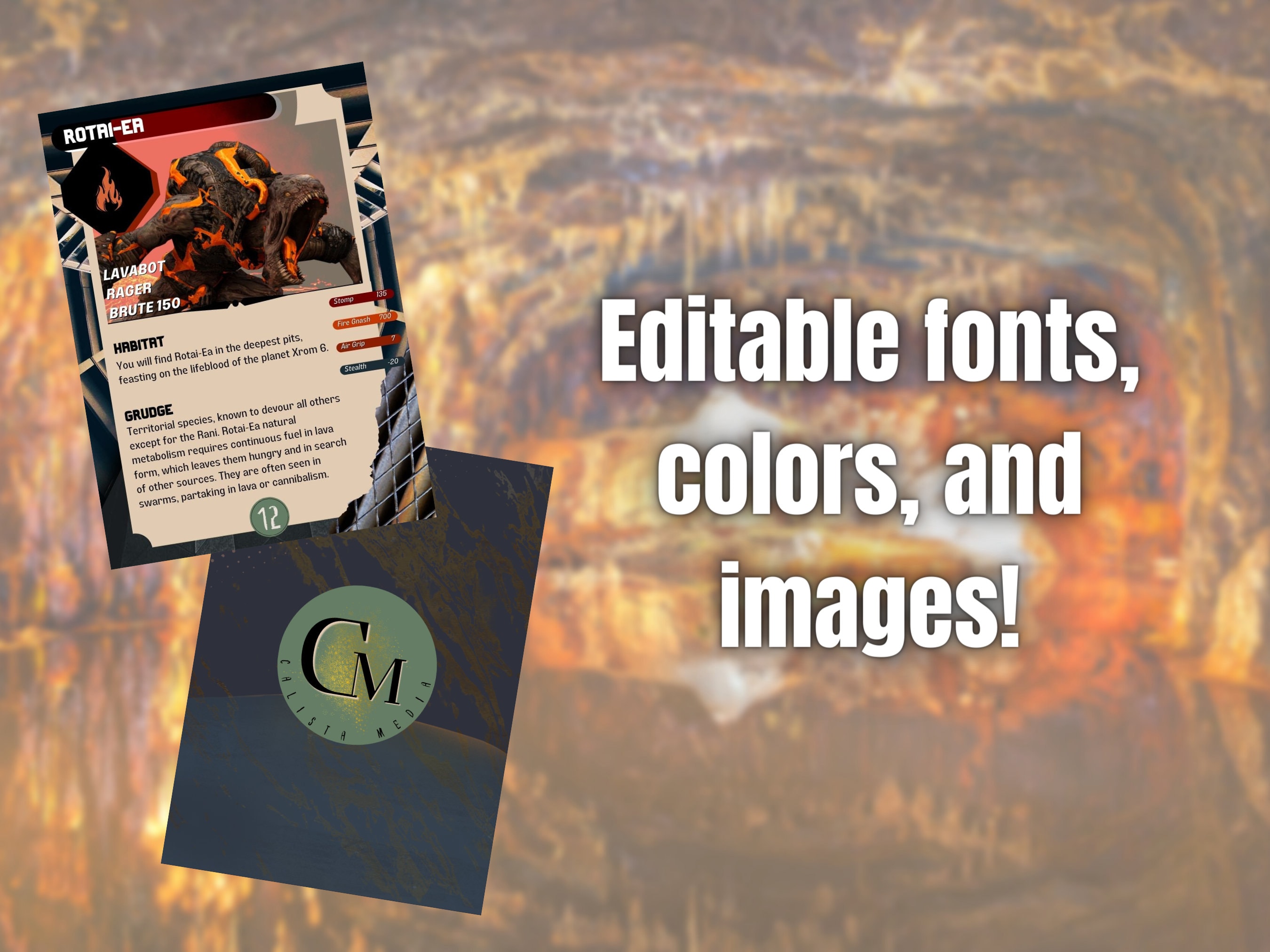 DIY TCG Character Card Template - Editable and Printable - Etsy