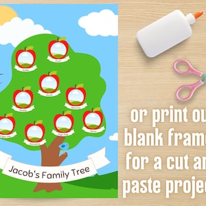 Kids' Family Apple Tree Template for Printable Children's Decor and ...