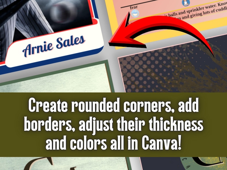 DIY Trading Card Template | 2.5x3.5" Printable (canva, Instant Download ...