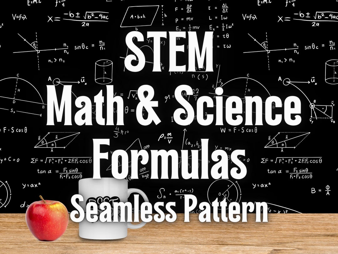 STEM Math and Science Formulas Seamless Pattern - Instant Download SVG ...