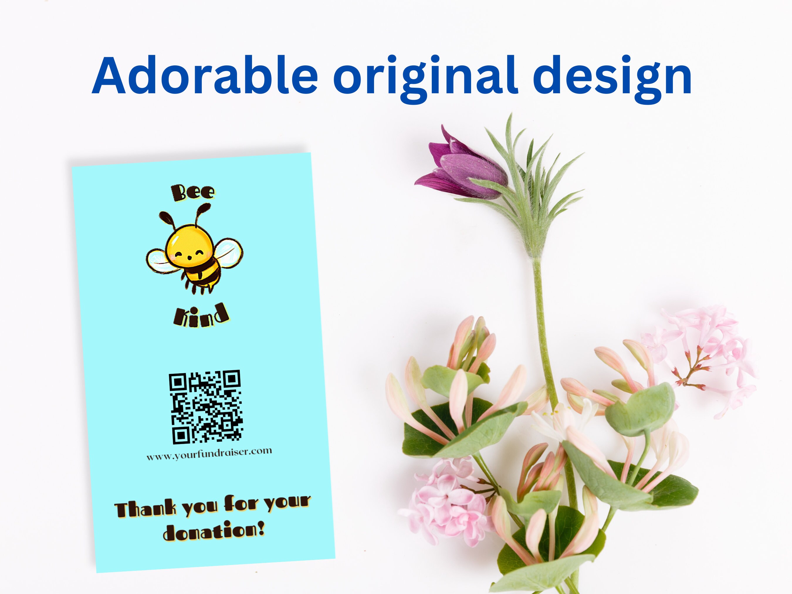 Printable Fundraiser Card With QR Code - Etsy