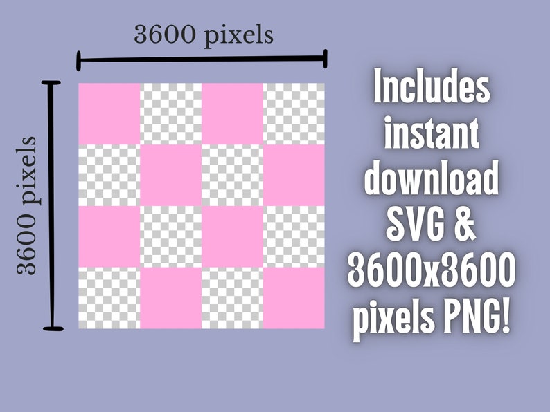 Pink Checker Print Seamless Pattern - Repeat Design - Transparent ...