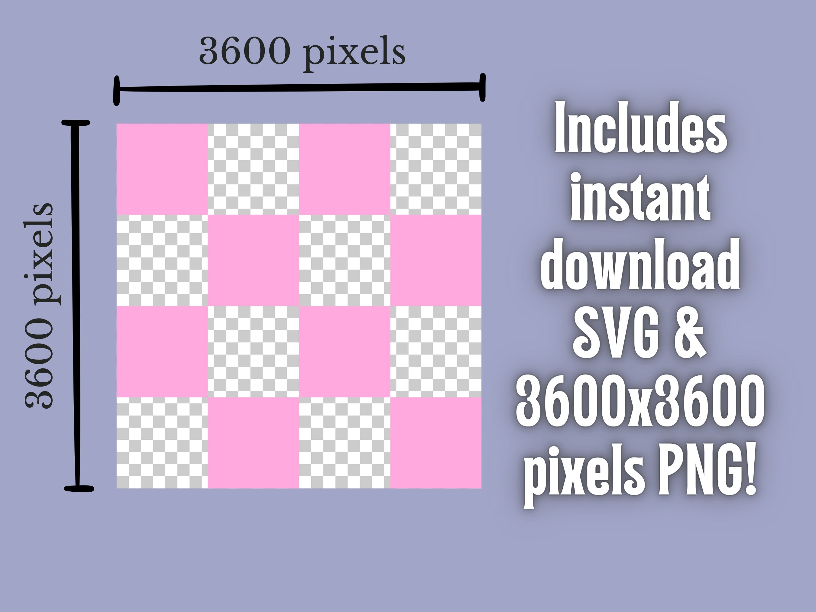 Pink Checker Print Seamless Pattern - Repeat Design - Transparent ...