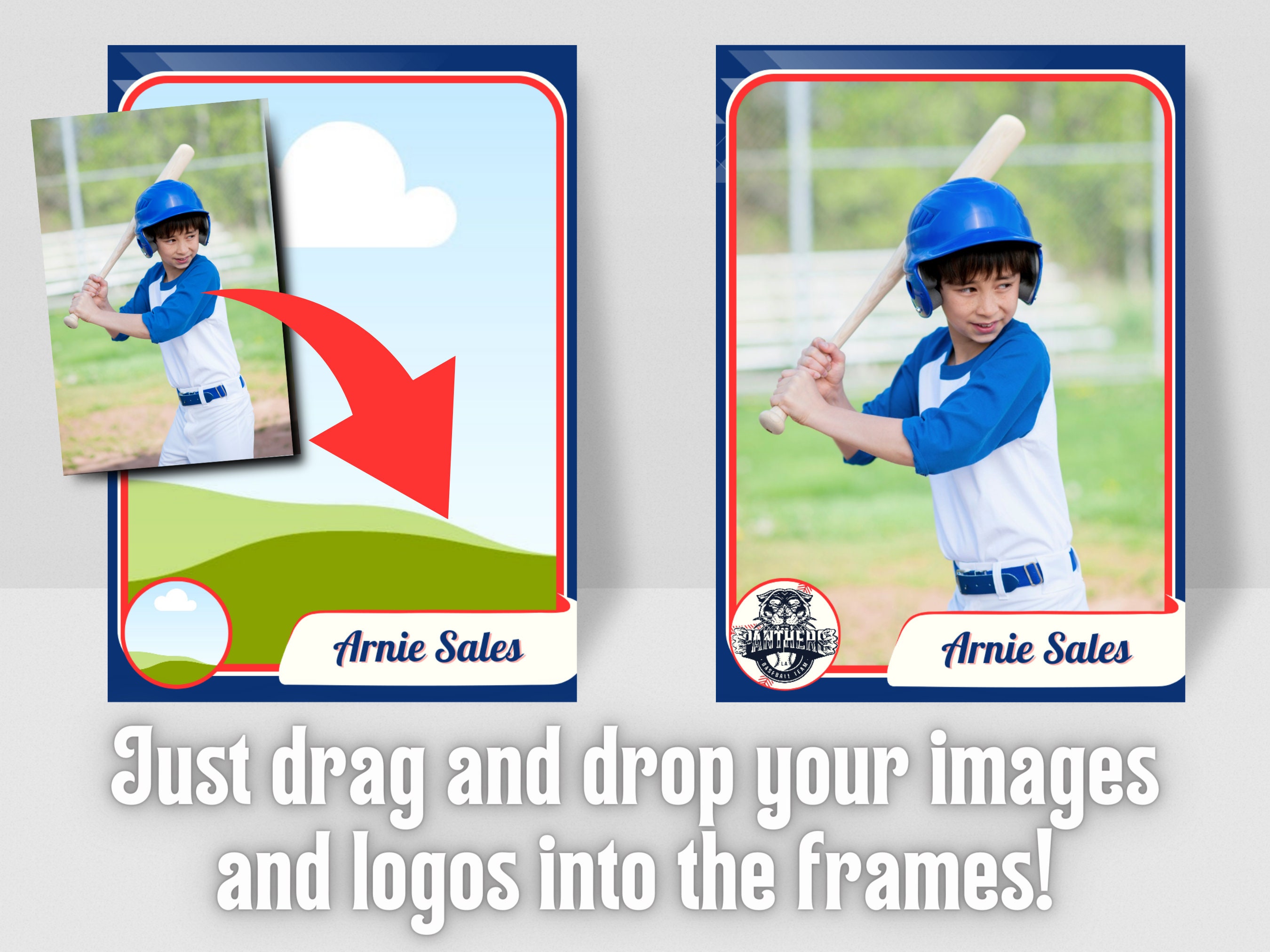 Retro Baseball Card Template | Customizable Canva Design (digital ...