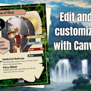 RPG Character Trading Card Game Template - Etsy