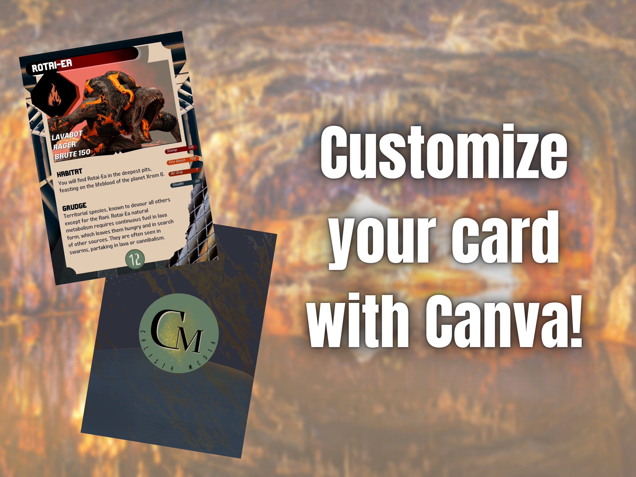 DIY TCG Character Card Template - Editable and Printable - Etsy