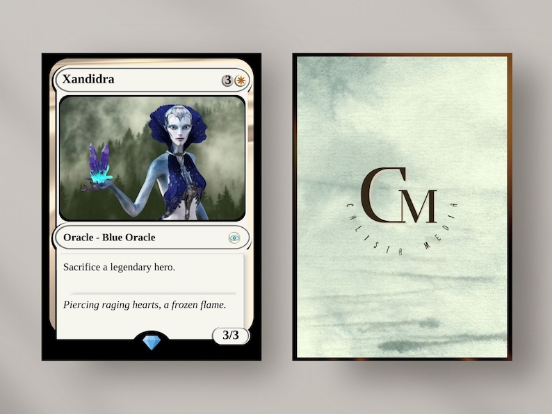 RPG Magic Character Trading Card Game Template - Etsy