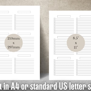 Printable Blank Checklist for Planning Tasks, Organizing Ideas, Grocery ...