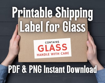 Printable FRAGILE Shipping Label for Tagging Fragile Boxes - Printable ...