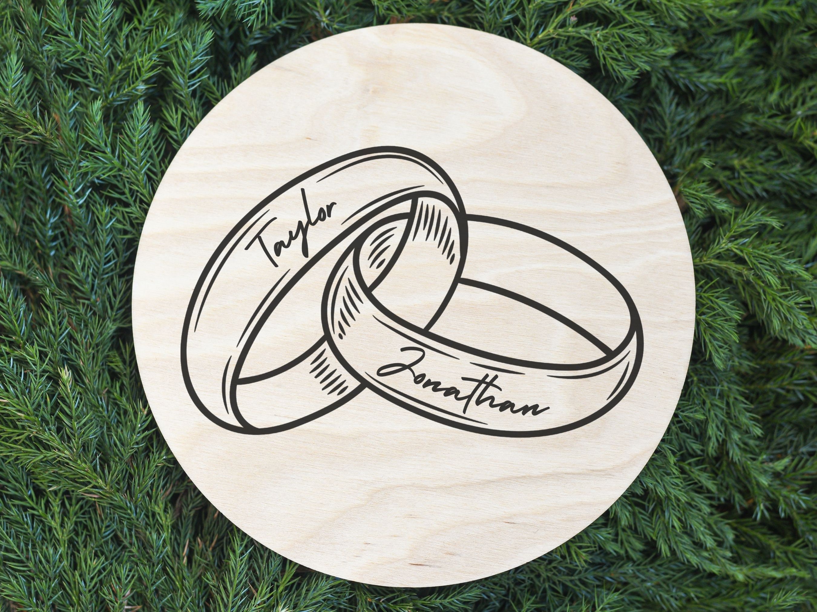 Personalized Wedding Bands SVG & PNG Customized Digital Download for ...