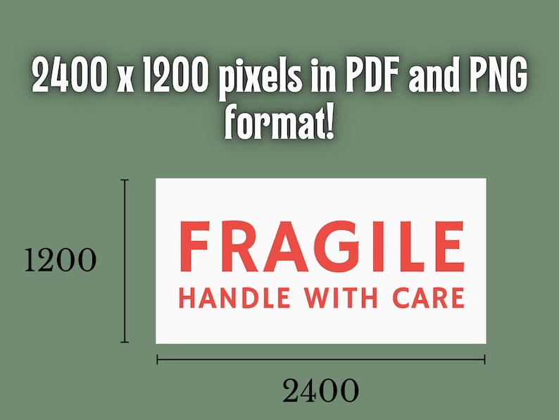 Printable FRAGILE Shipping Label for Tagging Fragile Boxes - Printable ...