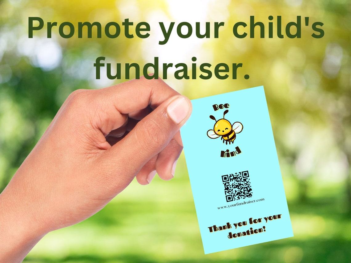 Printable Fundraiser Card With QR Code - Etsy