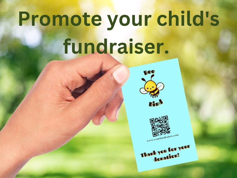 Printable Fundraiser Card With QR Code - Etsy