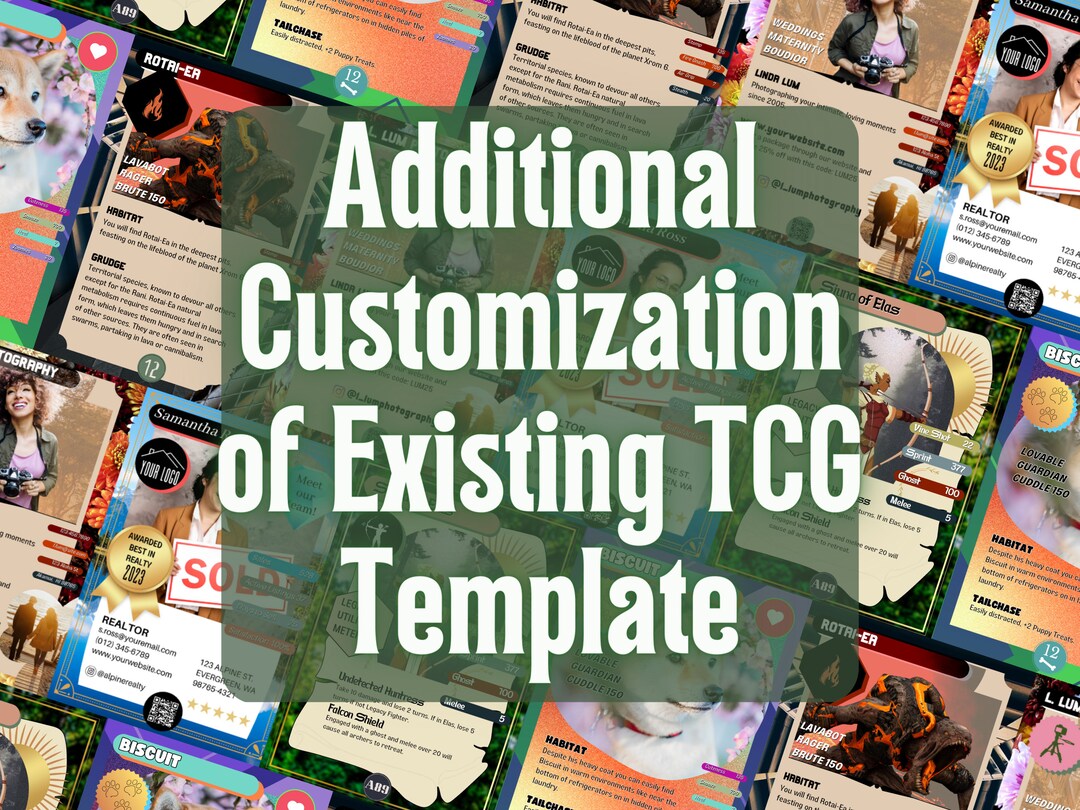 Customize an Existing TGC Template - Two-sided Character Card - Etsy