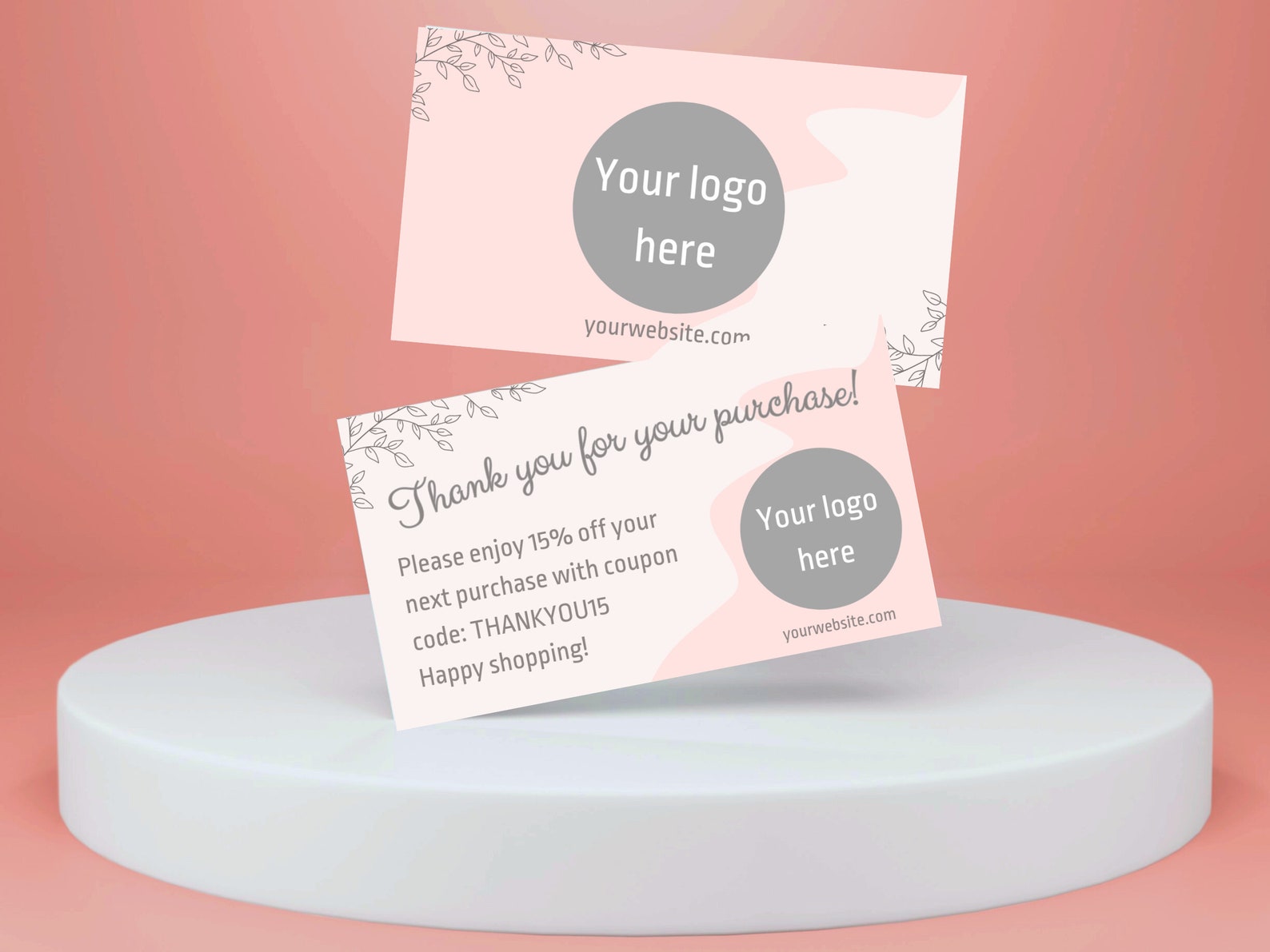 Editable Thank You Discount Card Template for Small Business Owners ...