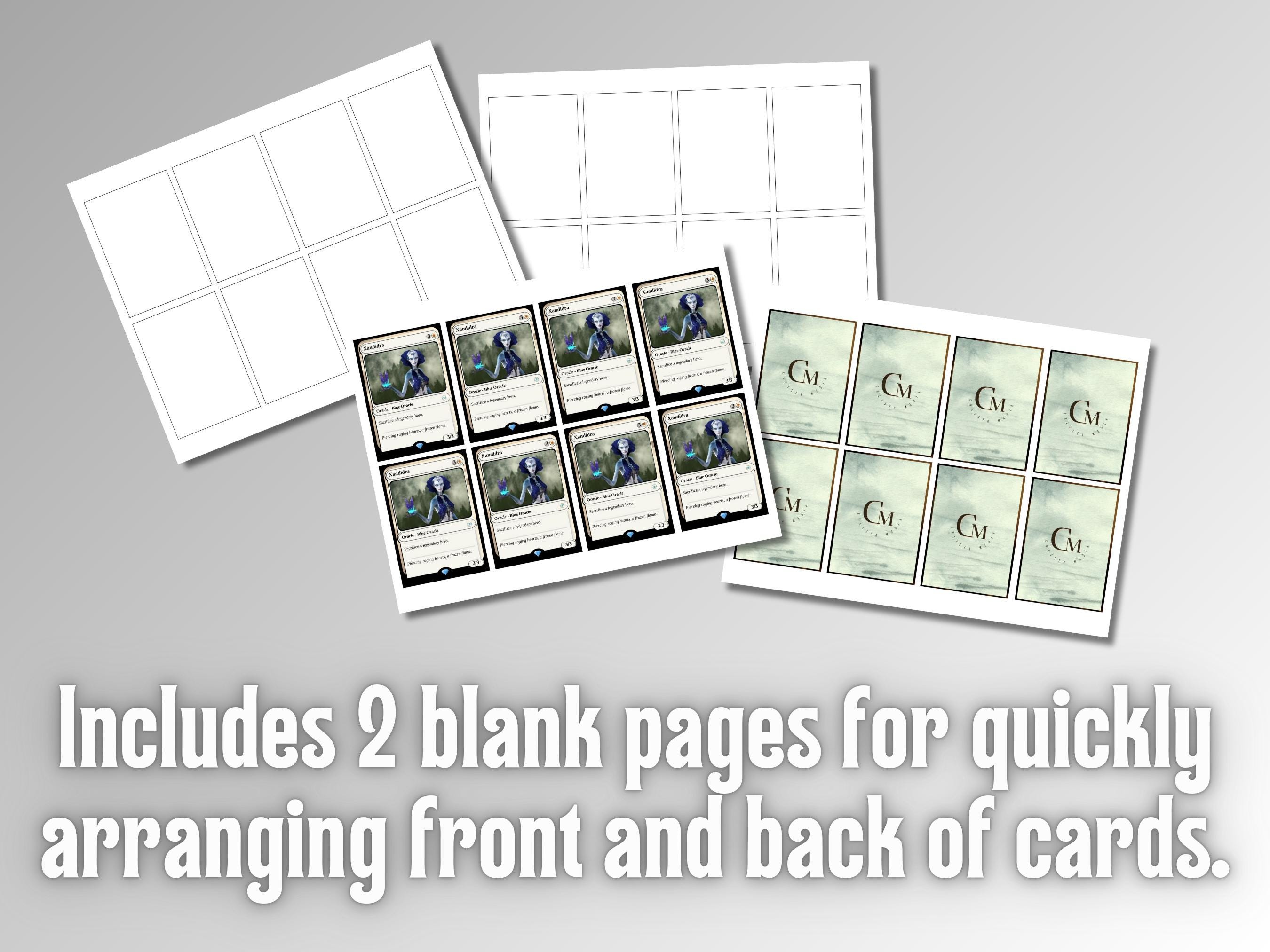 Blank Card Template | DIY TCG Playing Cards, A4 & US Letter (instant ...