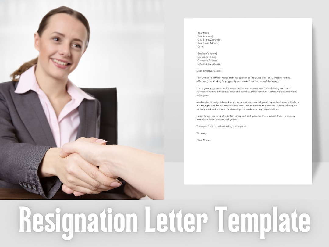 Professional Resignation Letter Template - Maintain a Positive Resource ...
