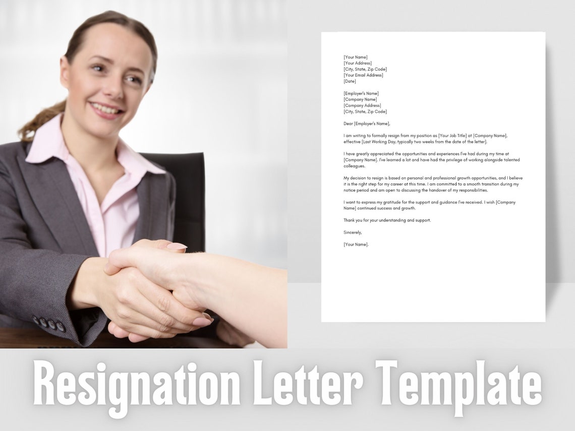 Professional Resignation Letter Template - Maintain a Positive Resource ...