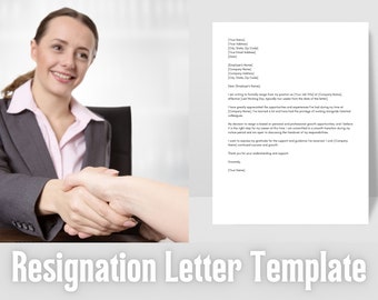 Professional Resignation Letter Template - Etsy