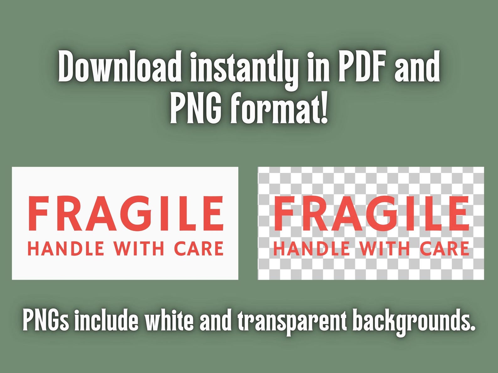 Printable FRAGILE Shipping Label for Tagging Fragile Boxes - Printable ...