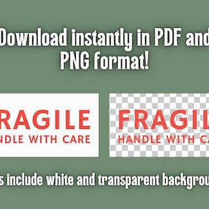 Printable FRAGILE Shipping Label for Tagging Fragile Boxes - Printable ...