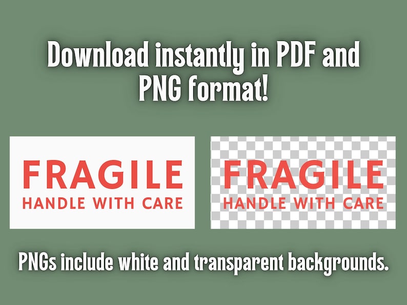 Printable FRAGILE Shipping Label for Tagging Fragile Boxes - Printable ...