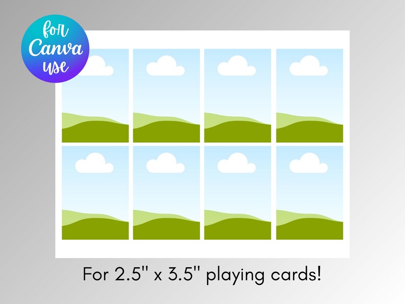 DIY Trading Card Template | 2.5x3.5" Printable (canva, Instant Download ...