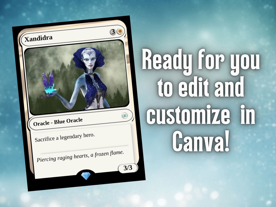 RPG Magic Character Trading Card Game Template - Etsy UK