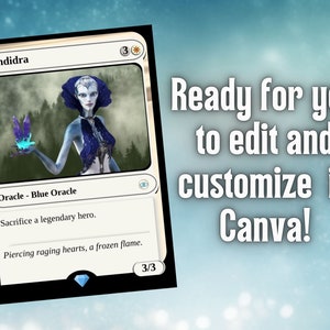 RPG Magic Character Trading Card Game Template - Etsy UK