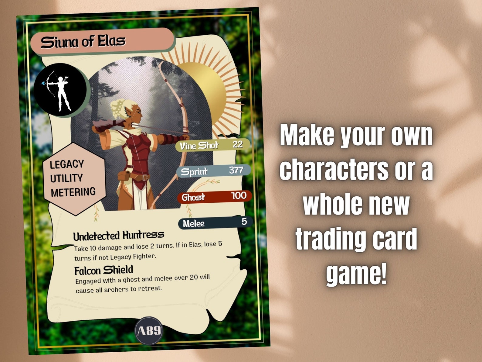 RPG Character Trading Card Game Template - Etsy