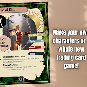 RPG Character Trading Card Game Template - Etsy