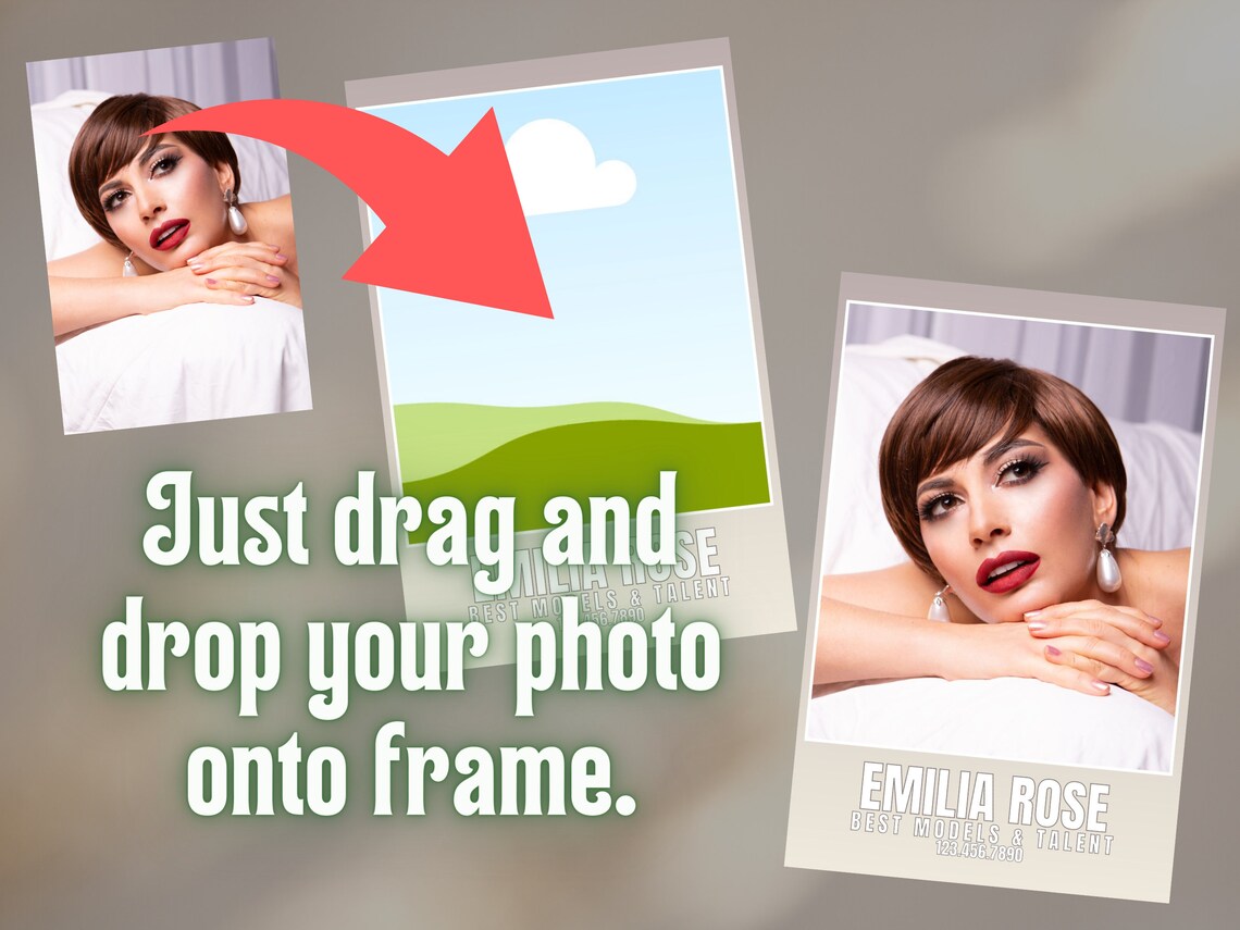 Chic Comp Card Template for Models / Actors - Put Your Best Face ...