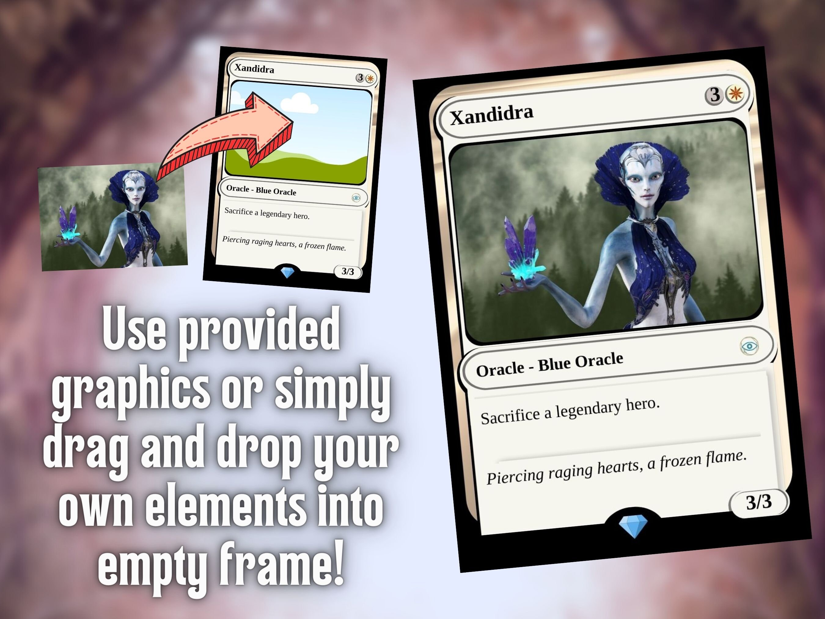 RPG Magic Character Trading Card Game Template - Etsy